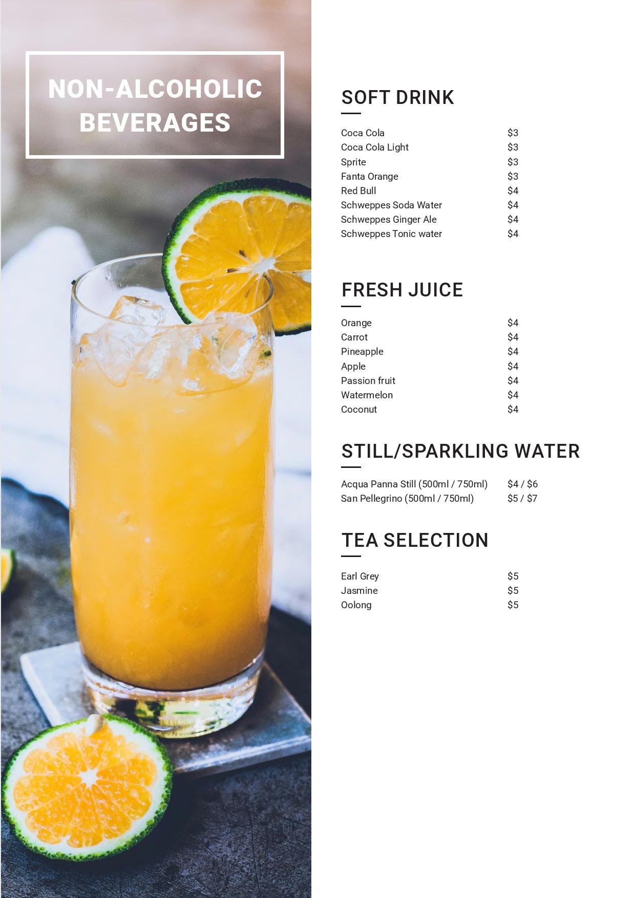 HighGround Menu's - Dining, Cocktail, Wine and Spirit Menus